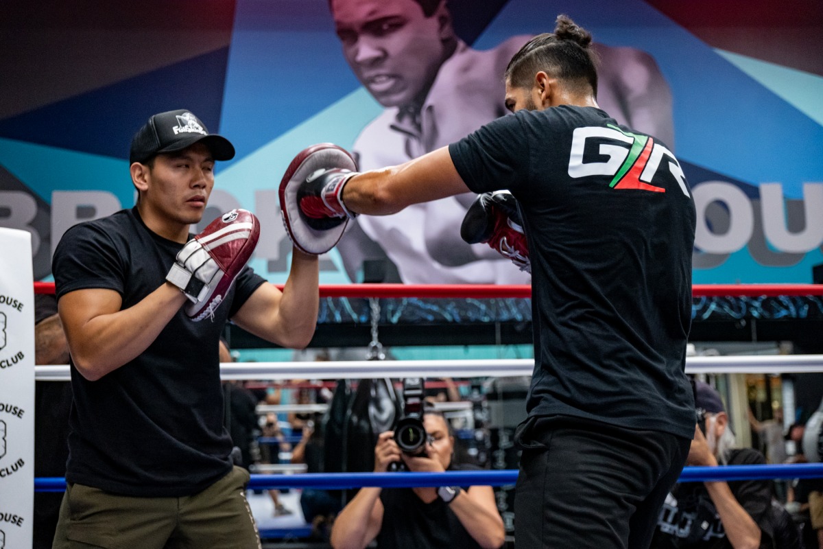 'Zurdo' Ramirez, 'Jojo' Diaz & Seniesa Estrada Media Workout Quotes Photos